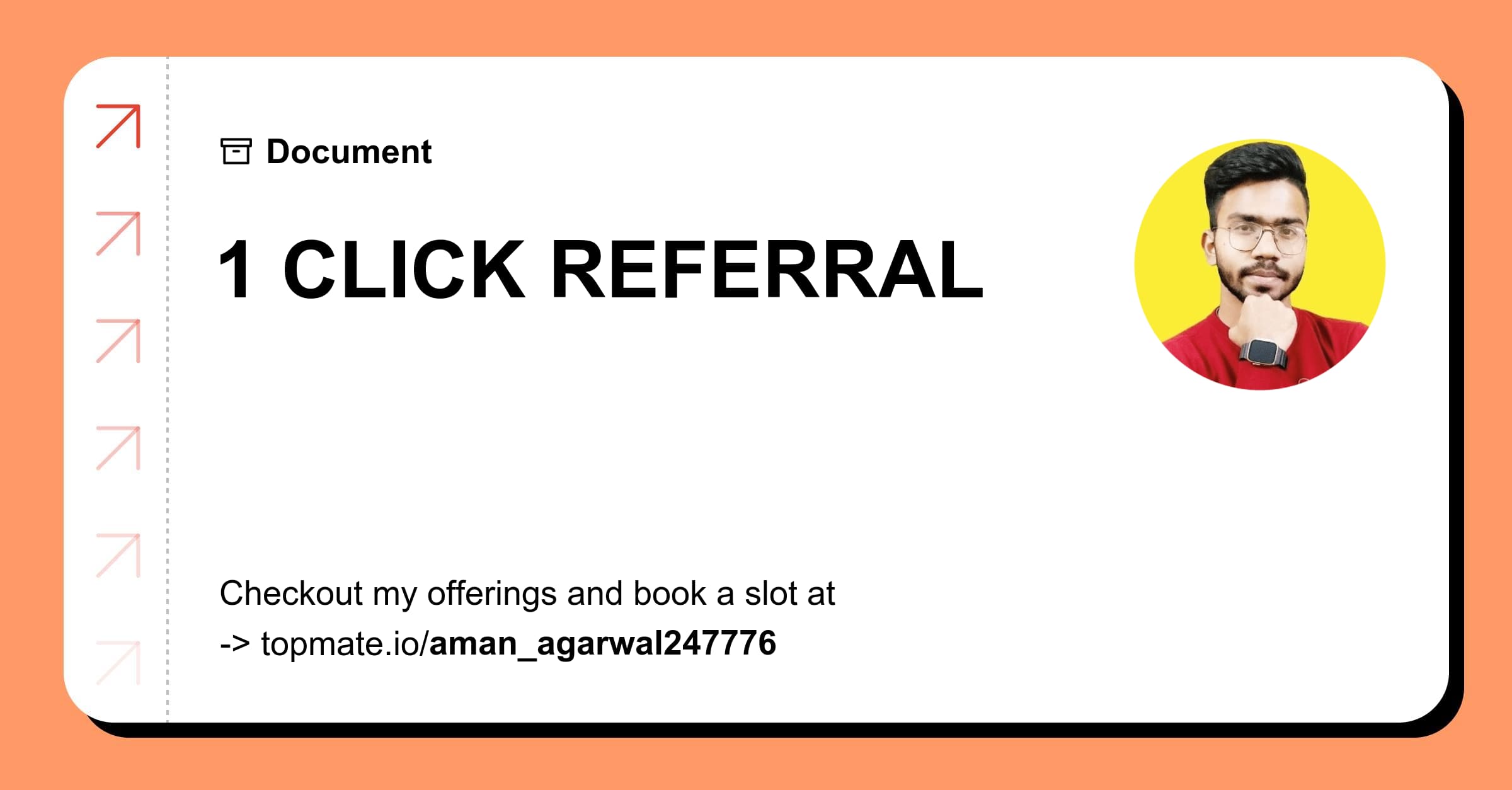 1 CLICK REFERRAL TEMPLATE with Aman Agarwal
